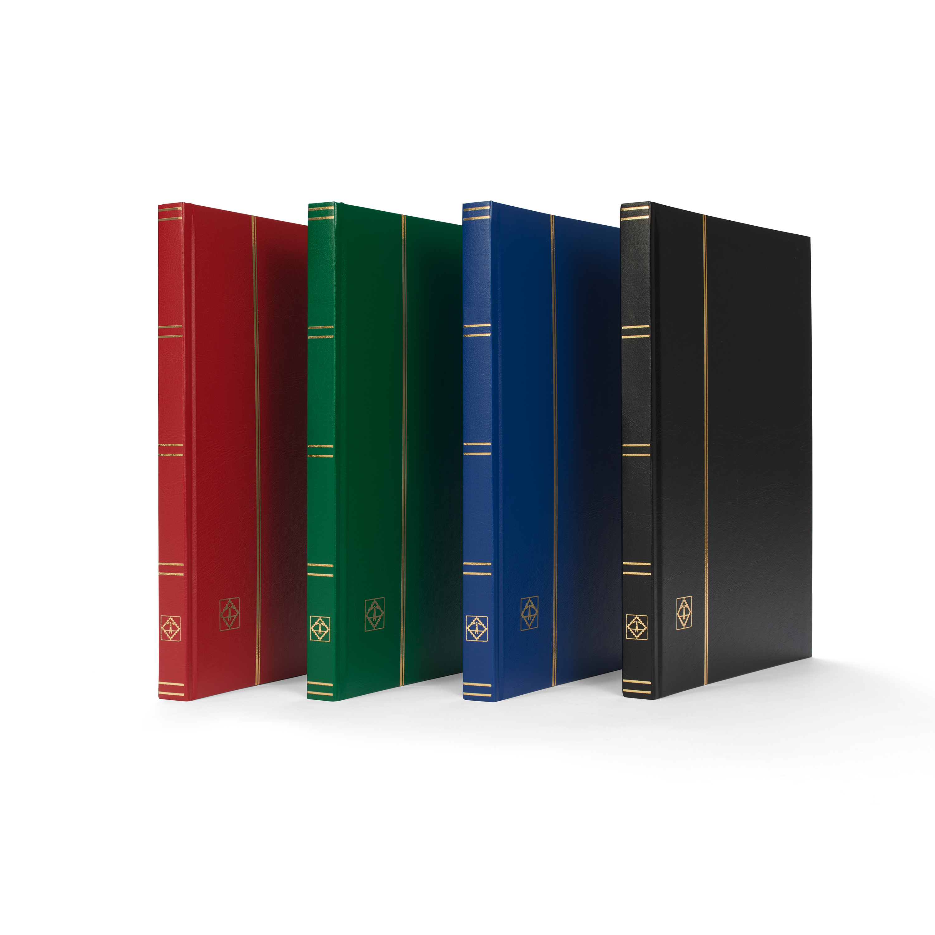 Stockbook BASIC, DIN A4, 32 black pages, non-padded cover, red at ...