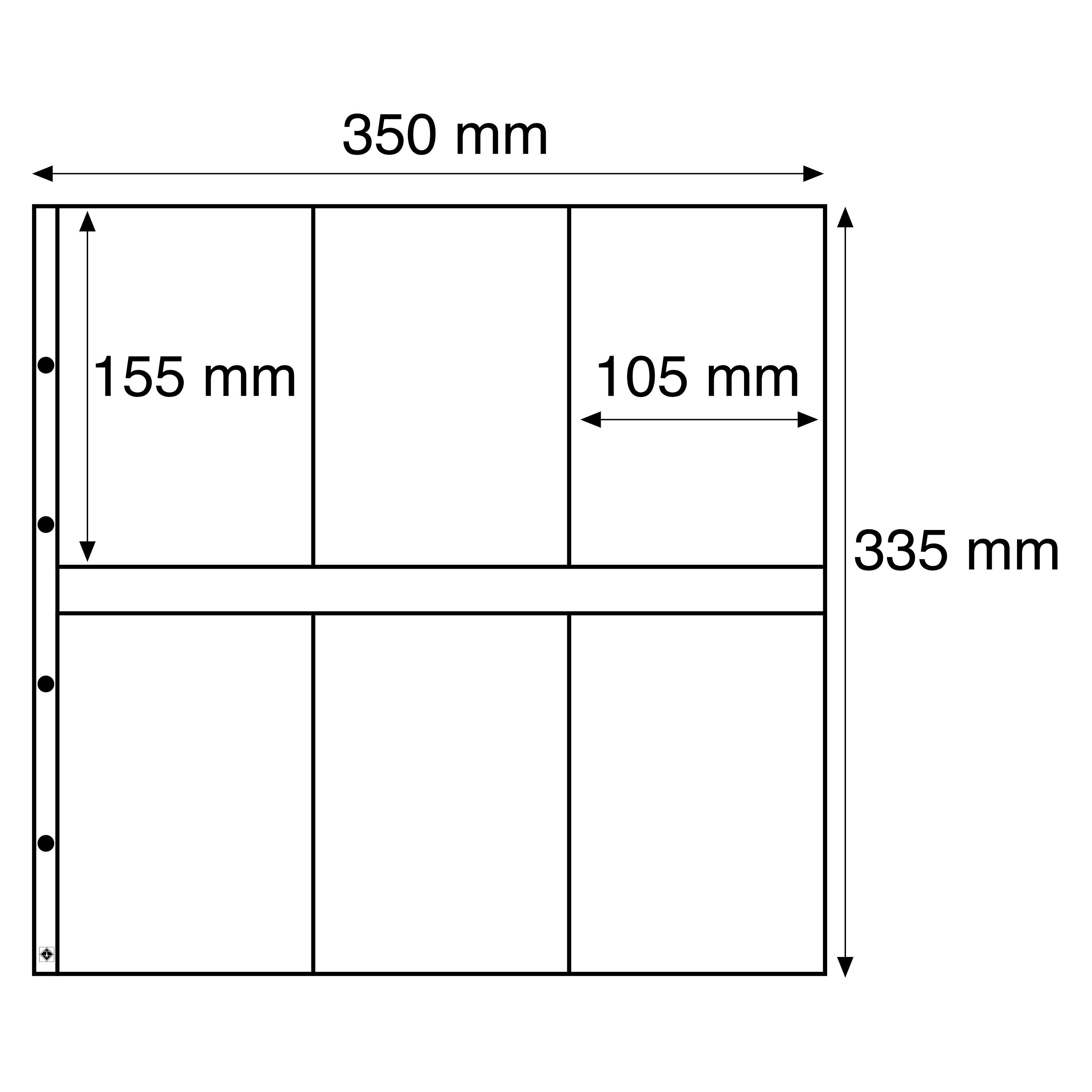 Plastic pockets MAXIMUM 3C, for new postcards, portrait format, clear ...
