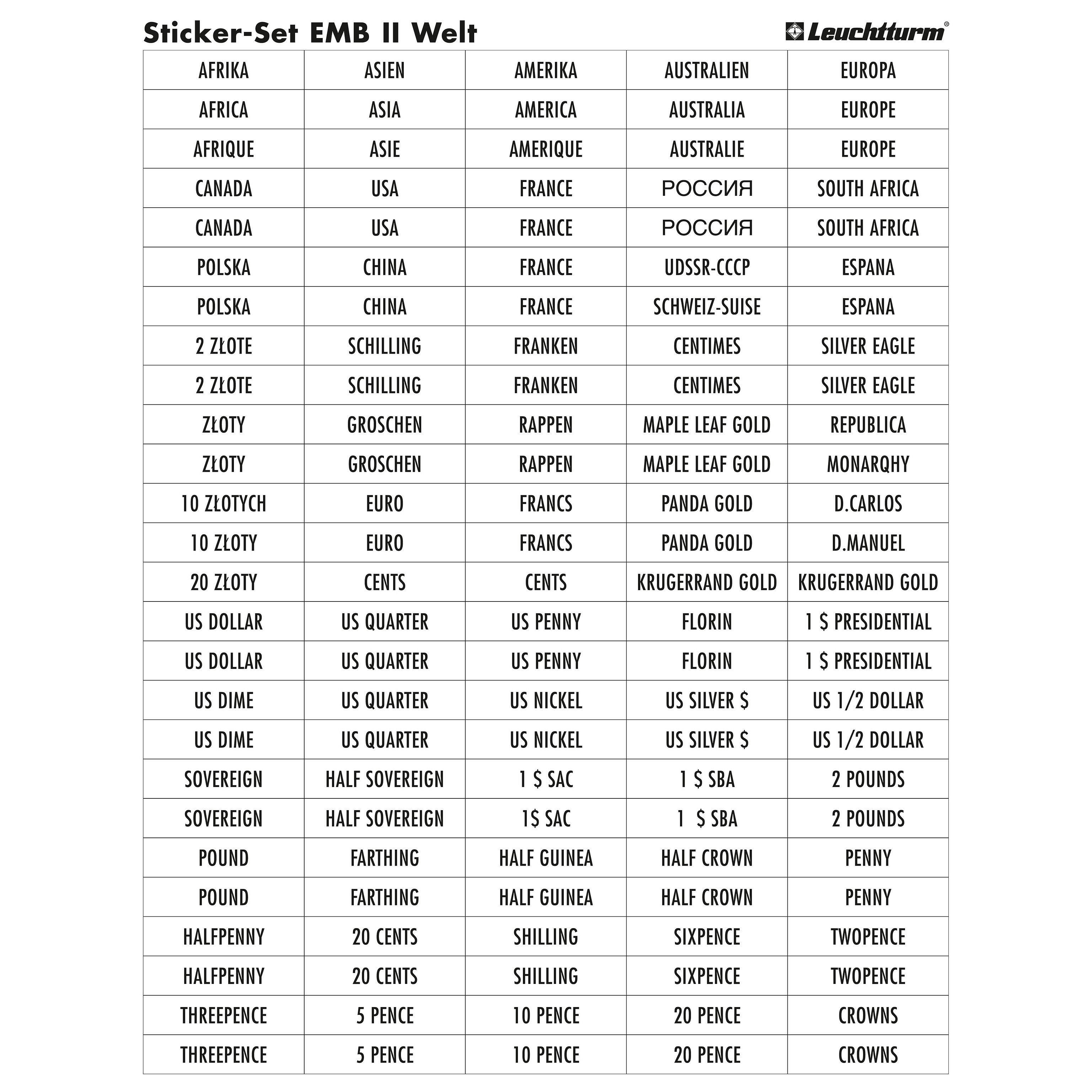 "Coin Boxes Labels "World" at Lighthouse Canada