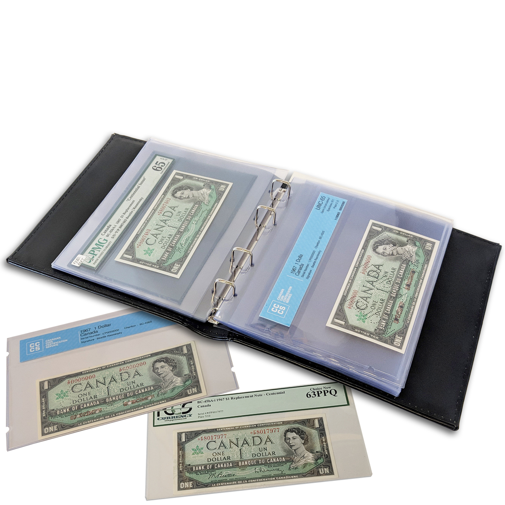 Small currency album in classic design for graded banknotes at ...