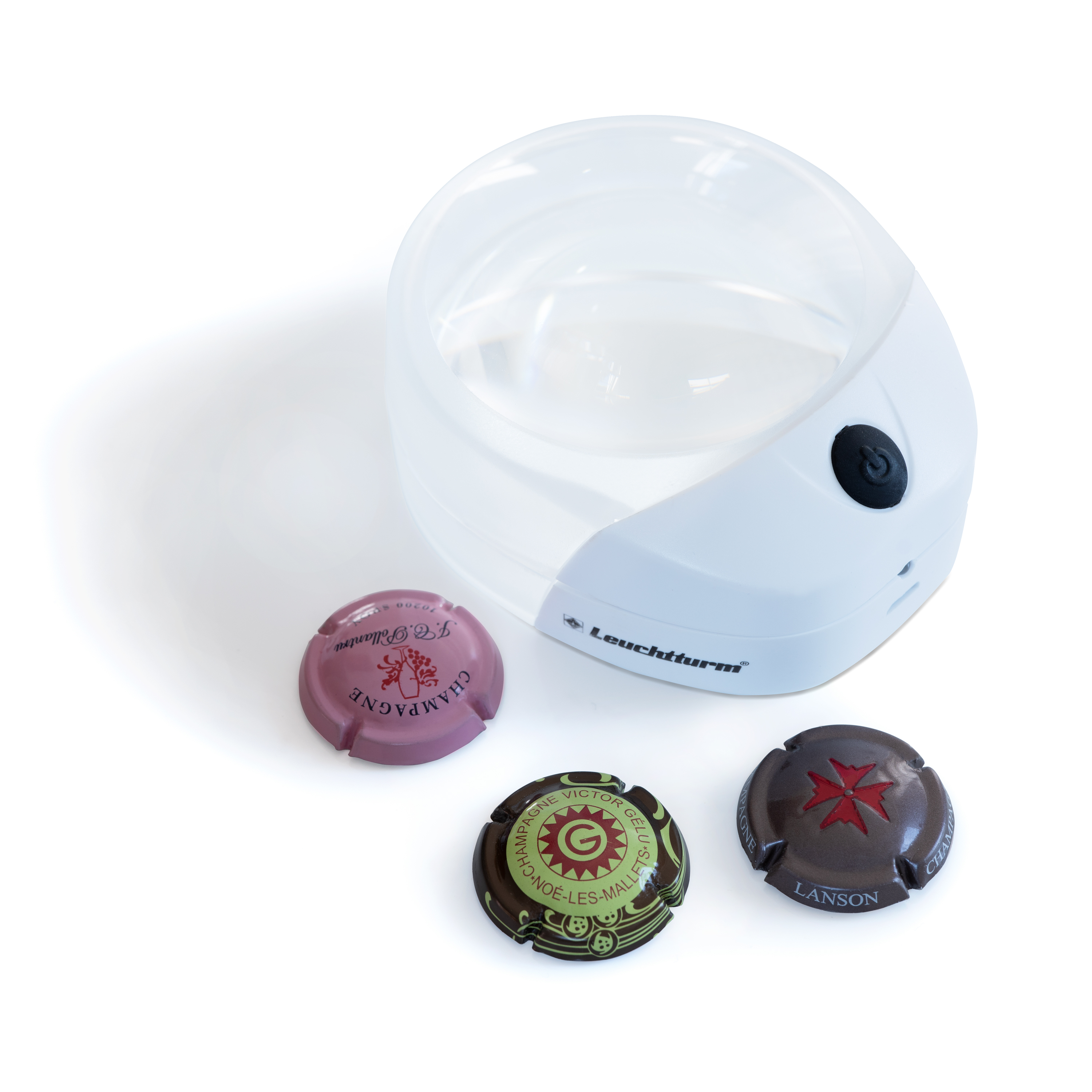 Bright-field magnifier with LED illumination and 10x magnification ...