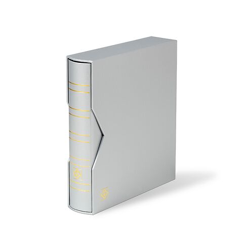 Ringbinder OPTIMA, in classic design with slipcase, silver at ...
